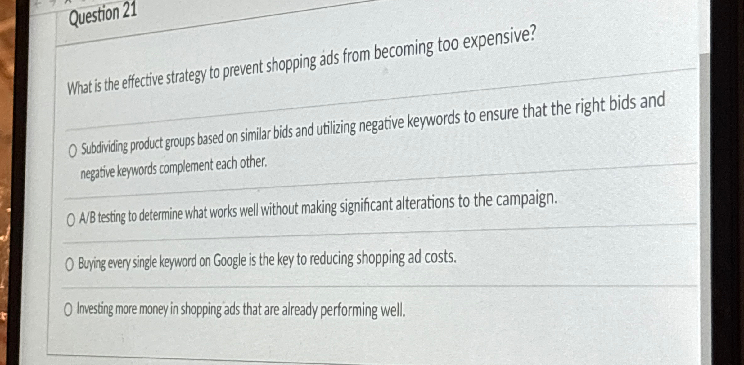 Solved Question 21What is the effective strategy to prevent | Chegg.com