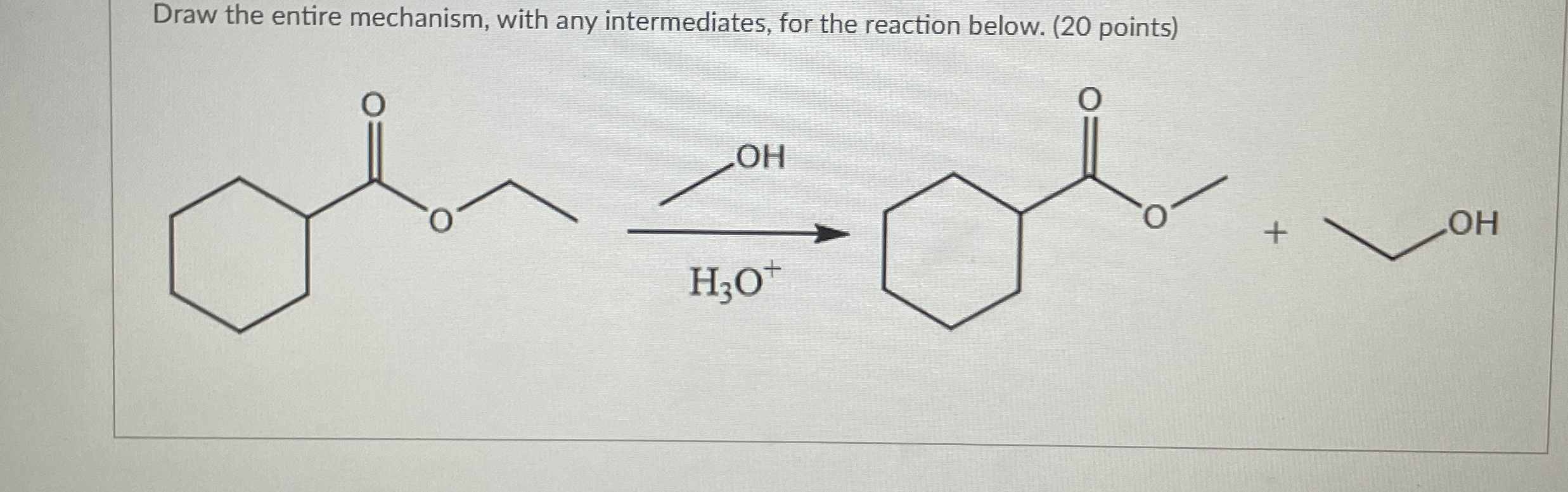 Solved Draw the entire mechanism, with any intermediates, | Chegg.com