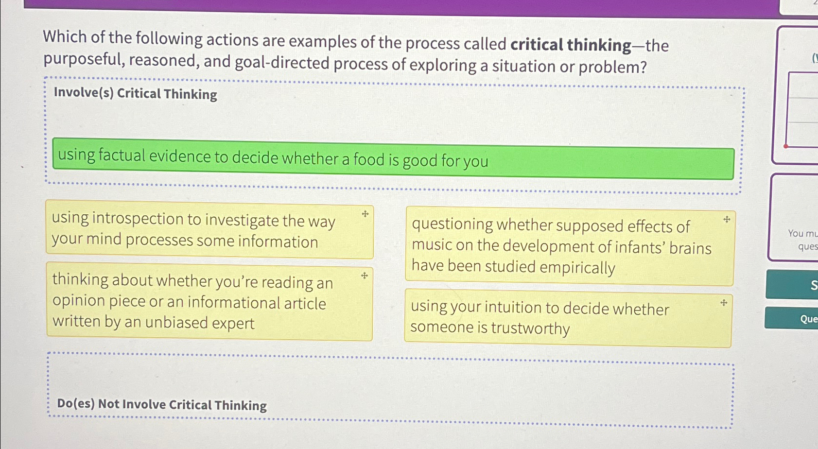 Solved Which of the following actions are examples of the | Chegg.com