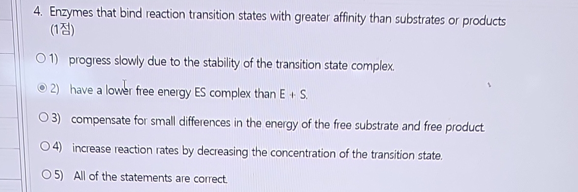 Solved Enzymes That Bind Reaction Transition States With