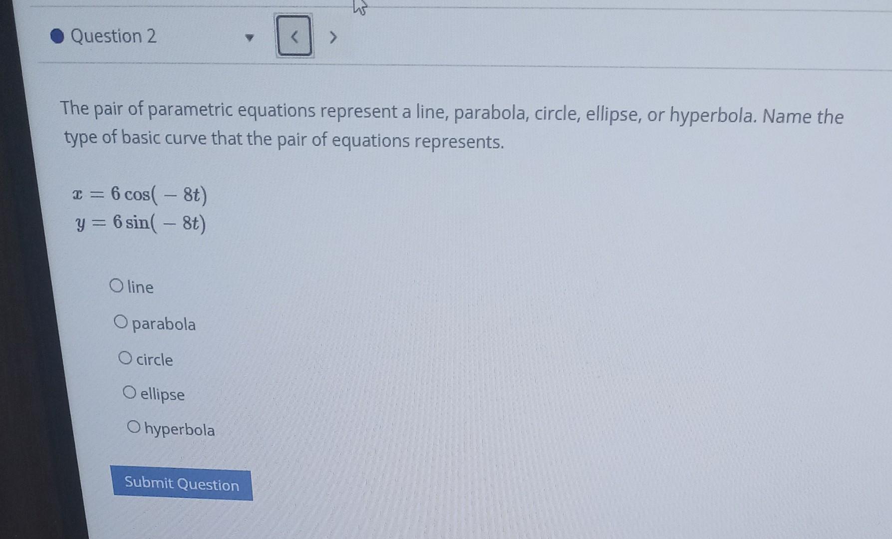 Solved The pair of parametric equations represent a line, | Chegg.com