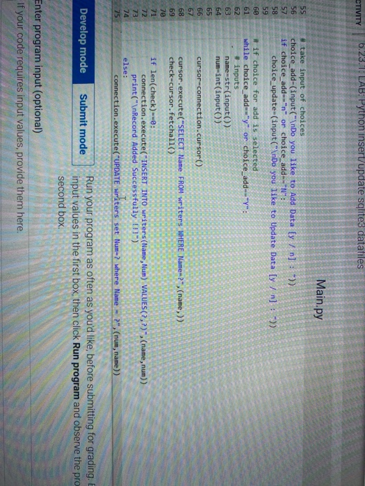 Solved -> DAT/210: Data Programming Languages home > 6.23: | Chegg.com