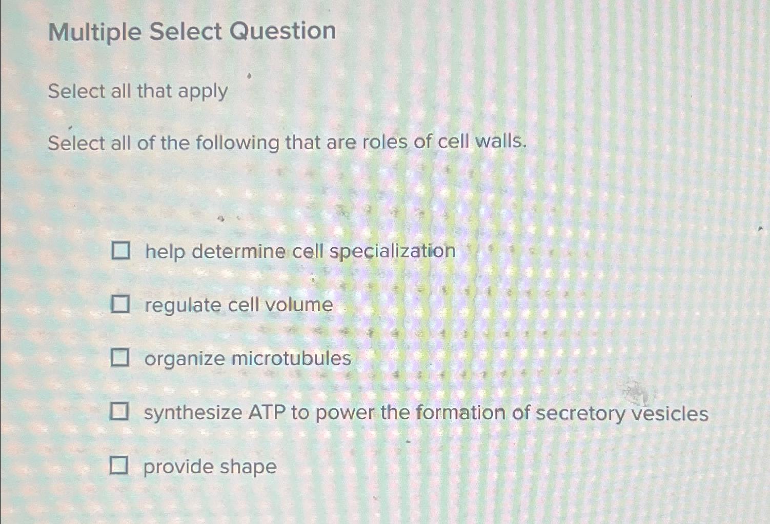 Solved Multiple Select QuestionSelect all that applySelect | Chegg.com