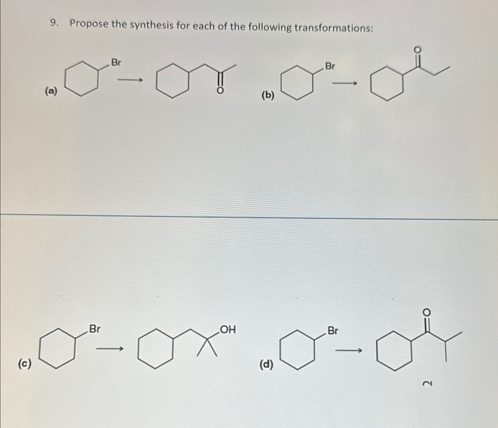 Solved Propose the synthesis for each of the following | Chegg.com