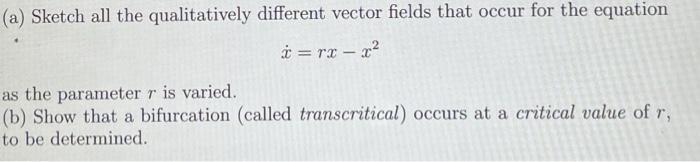 Solved (a) Sketch all the qualitatively different vector | Chegg.com