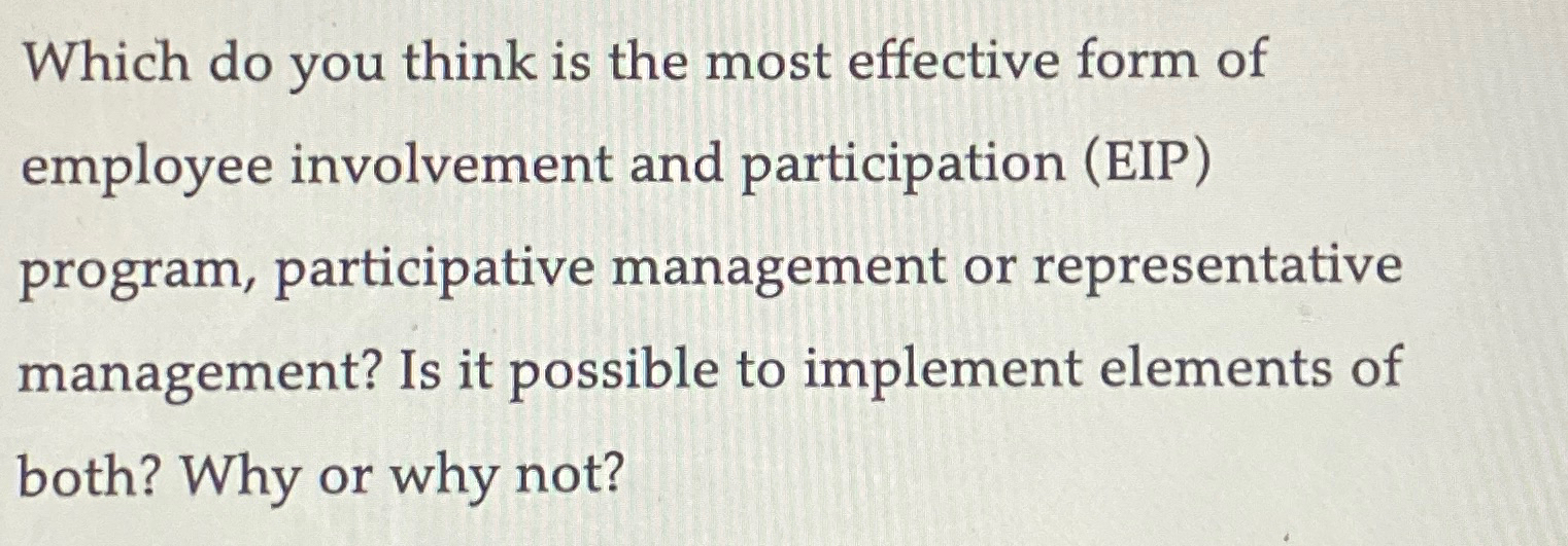 Solved Which do you think is the most effective form of | Chegg.com