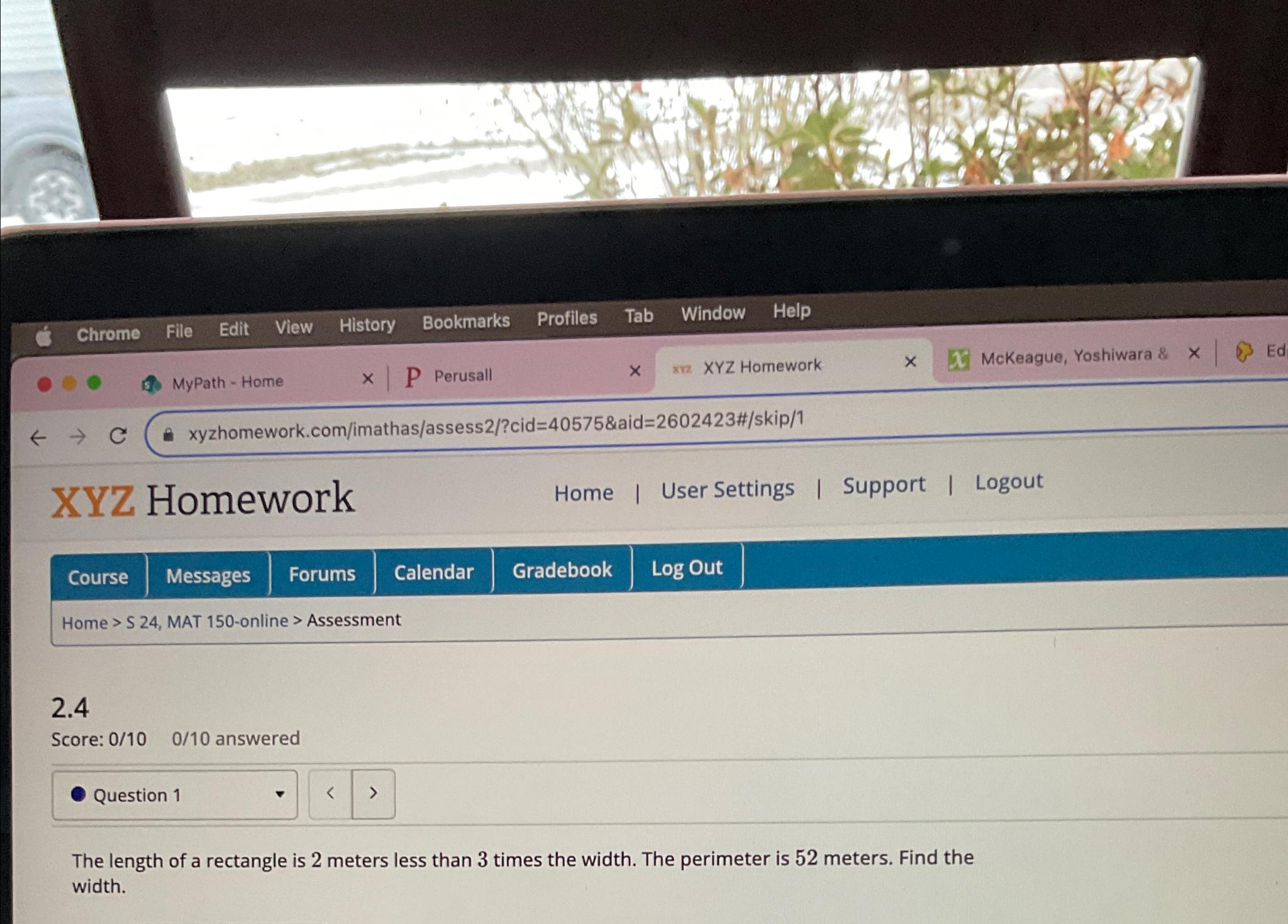 Solved XYZ HomeworkHome | ﻿User Settings | | Chegg.com