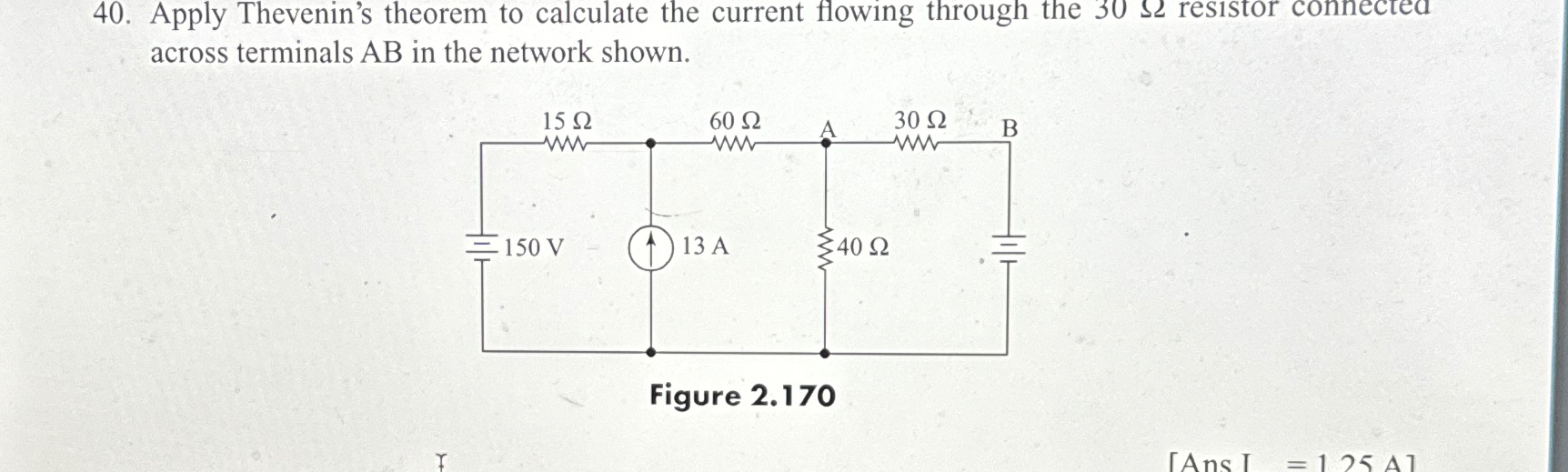 Apply Thevenin's theorem to calculate the current | Chegg.com