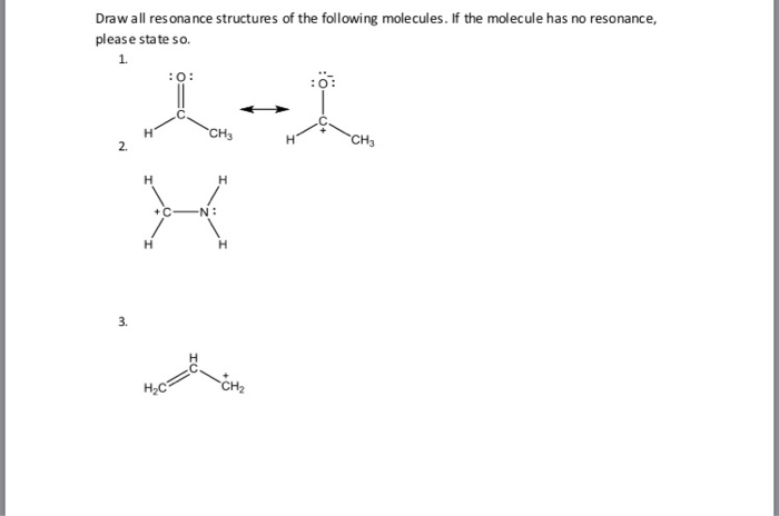 Solved Draw all resonance structures of the following | Chegg.com
