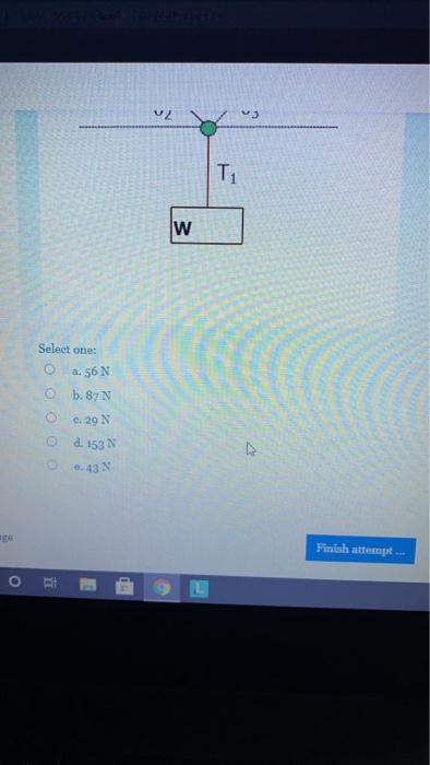 Solved The tension T, in the left hand rope shown in the | Chegg.com