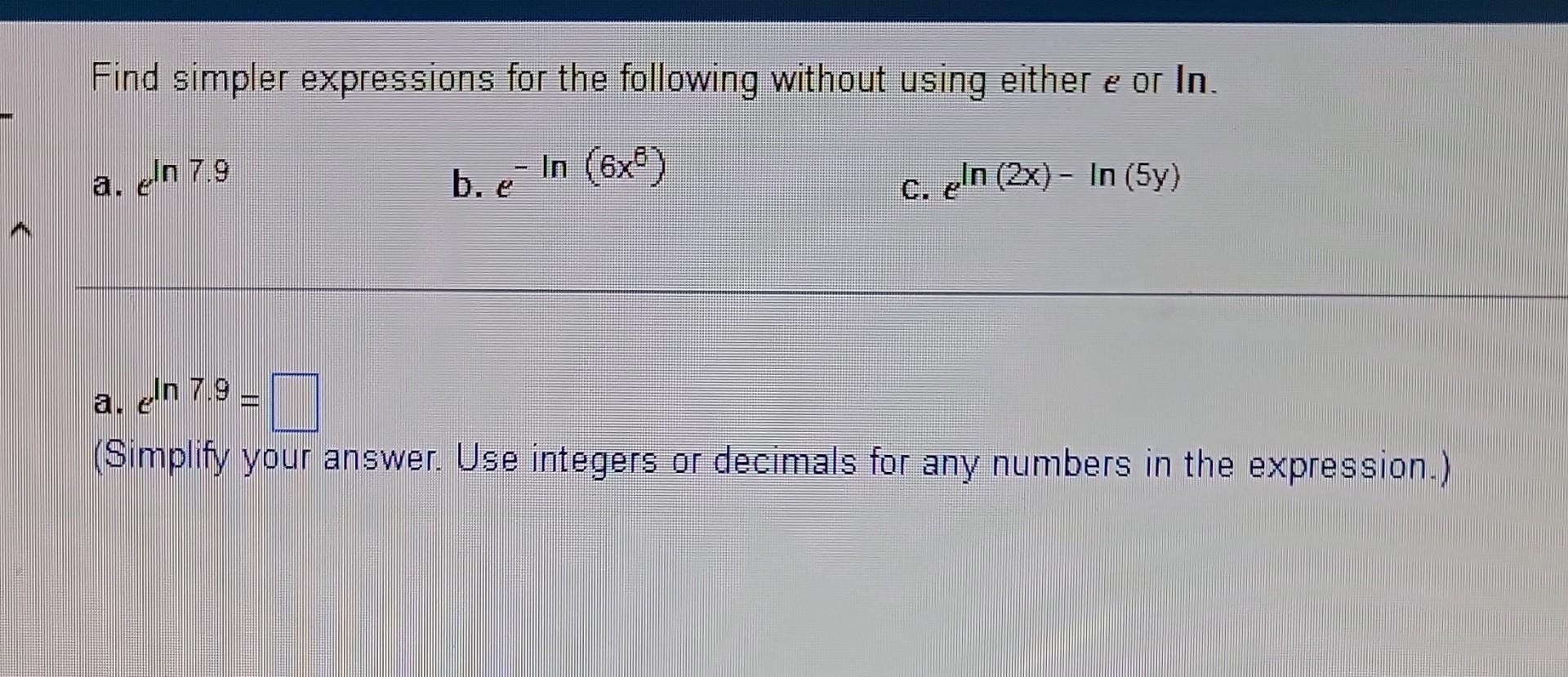 Solved Find Simpler Expressions For The Following Without 