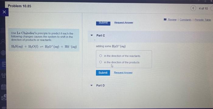 Solved Use Le Chatelier's principle to predict if each the | Chegg.com