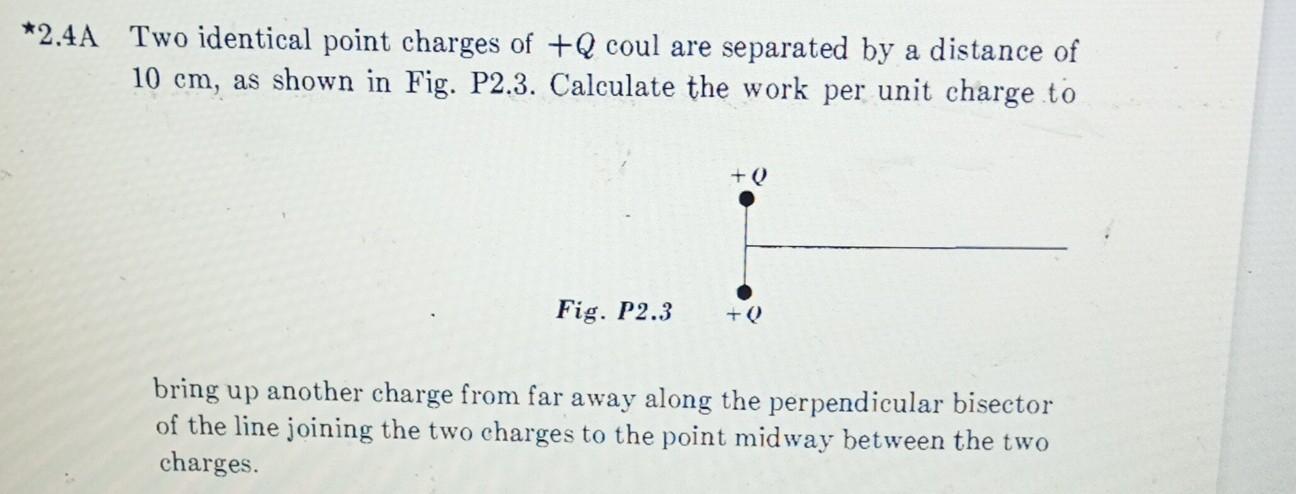 Solved two identical point charges, just answer it directly | Chegg.com