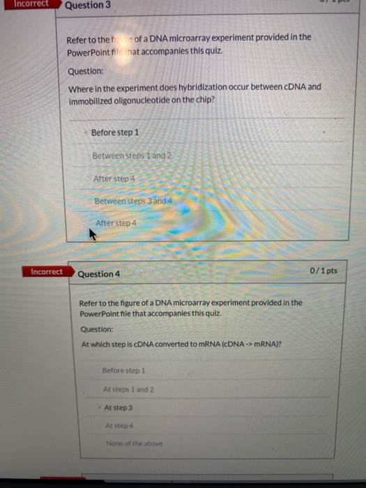 Solved Incorrect Question 3 Refer to the file of a DNA | Chegg.com