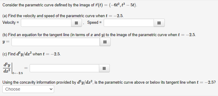 Solved Consider the parametric curve defined by the image of | Chegg.com