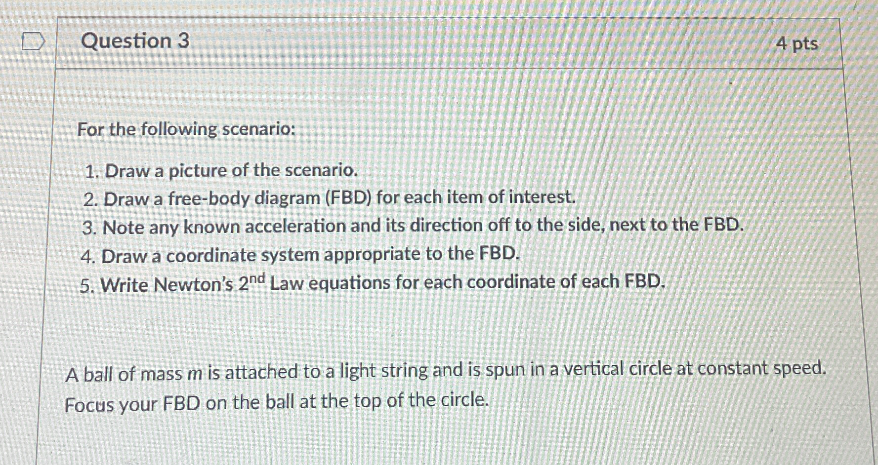 Solved Question 34 ﻿ptsFor the following scenario:Draw a | Chegg.com
