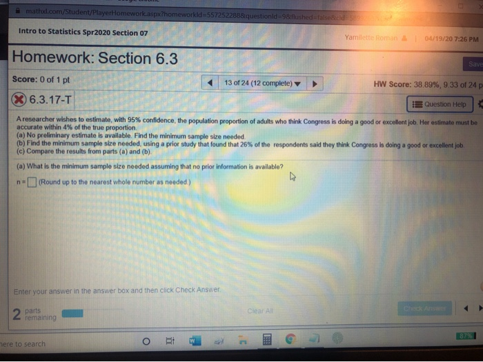 Solved math.com/Student/PlayerHomework. homeworkld5572522888 | Chegg.com