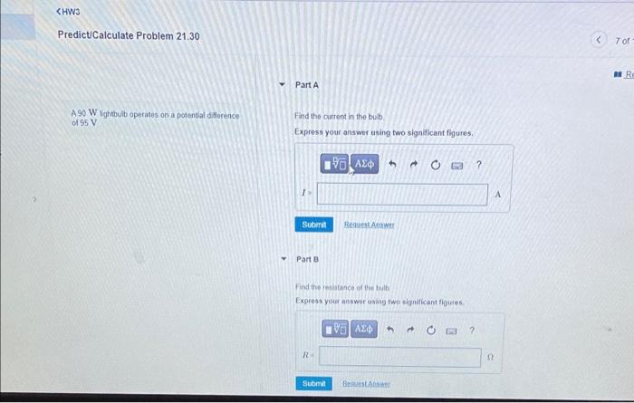 Predict/Calculate Problem 21.30 Part A A 90 W | Chegg.com