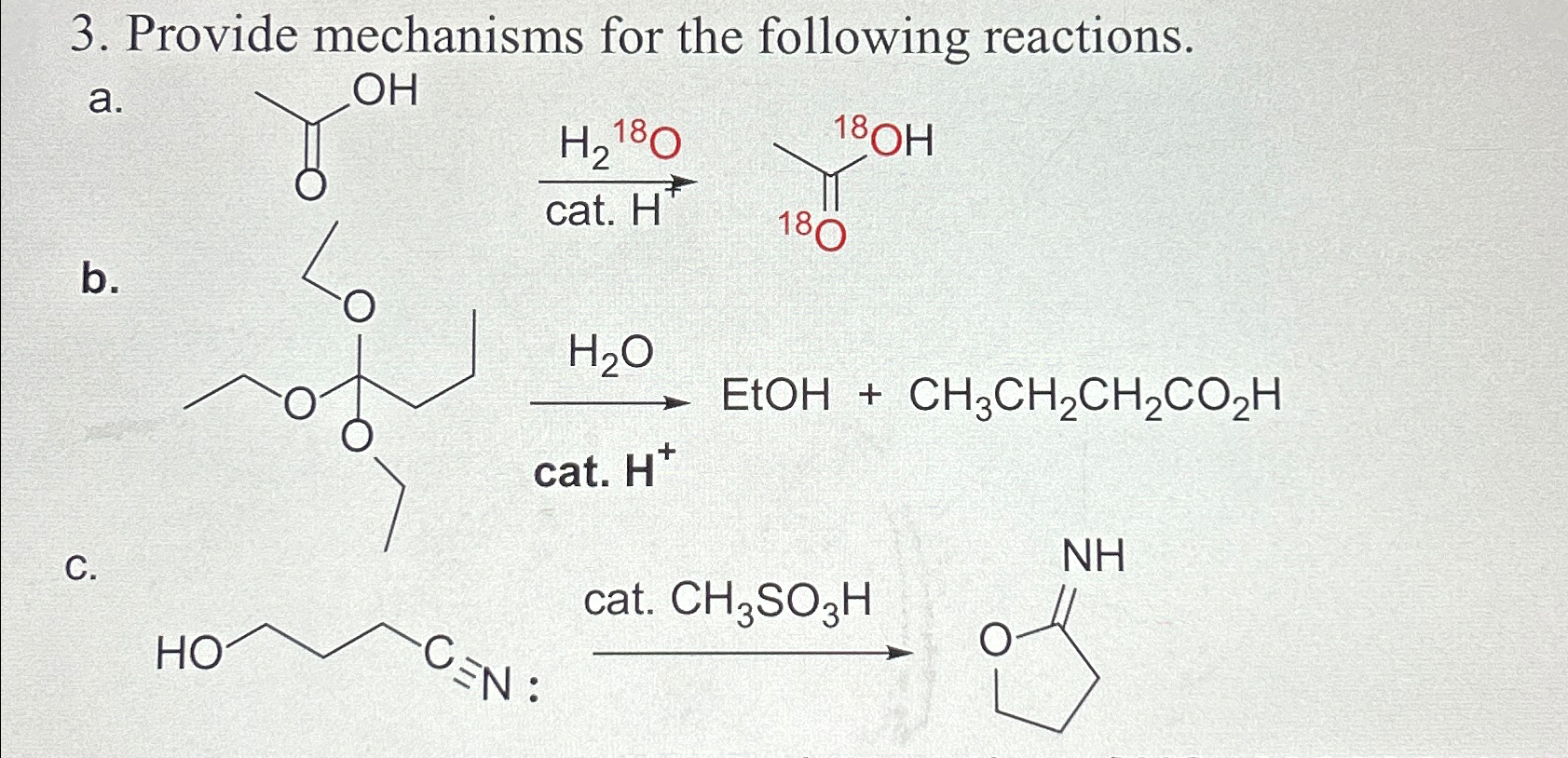 Solved Provide mechanisms for the following | Chegg.com
