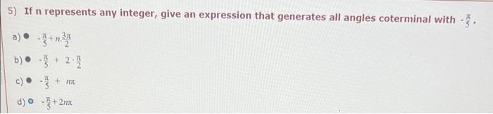 Solved If n represents any integer, give an expression that | Chegg.com
