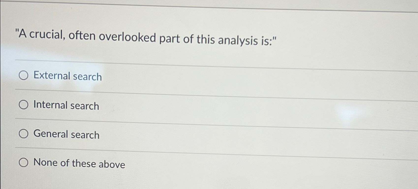 Solved "A crucial, often overlooked part of this analysis | Chegg.com