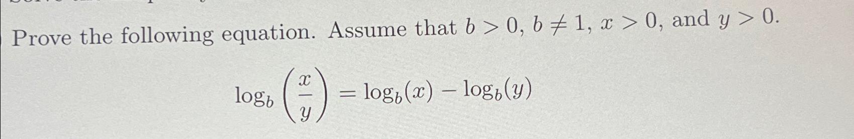 Solved Prove the following equation. Assume that | Chegg.com