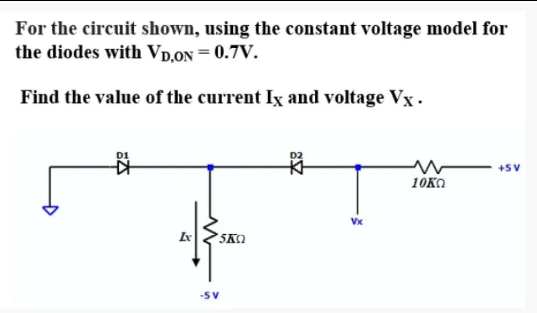 Solved For the circuit shown, using the constant voltage | Chegg.com