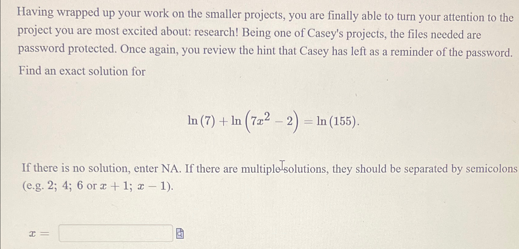 Solved Having wrapped up your work on the smaller projects, | Chegg.com