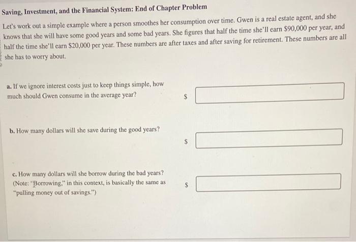 Solved Saving, Investment, and the Financial System: End of | Chegg.com