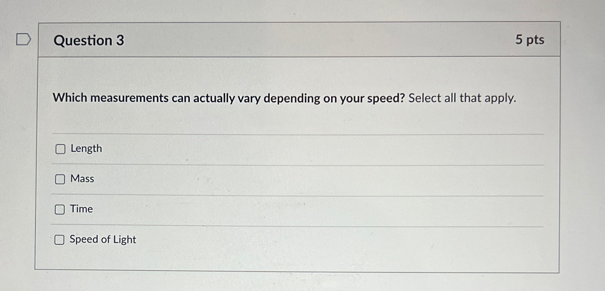 Solved Question 35 ﻿ptsWhich measurements can actually vary | Chegg.com