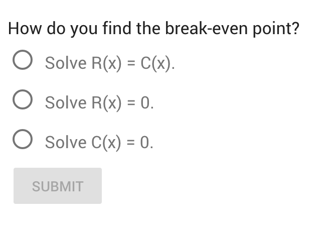 Solved How do ﻿you find the break-even point?Solve | Chegg.com