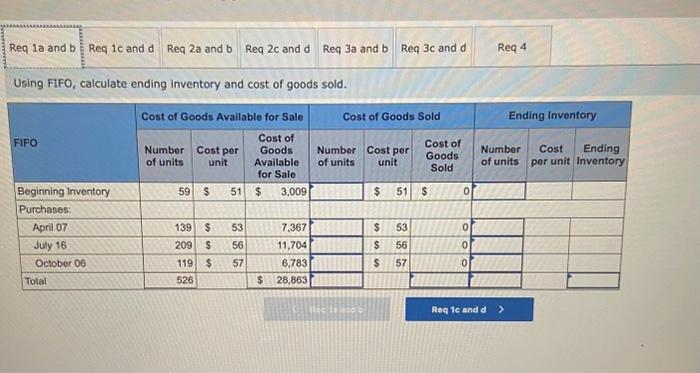 Solved Exercise 6-4 (Algo) Calculate inventory amounts when | Chegg.com
