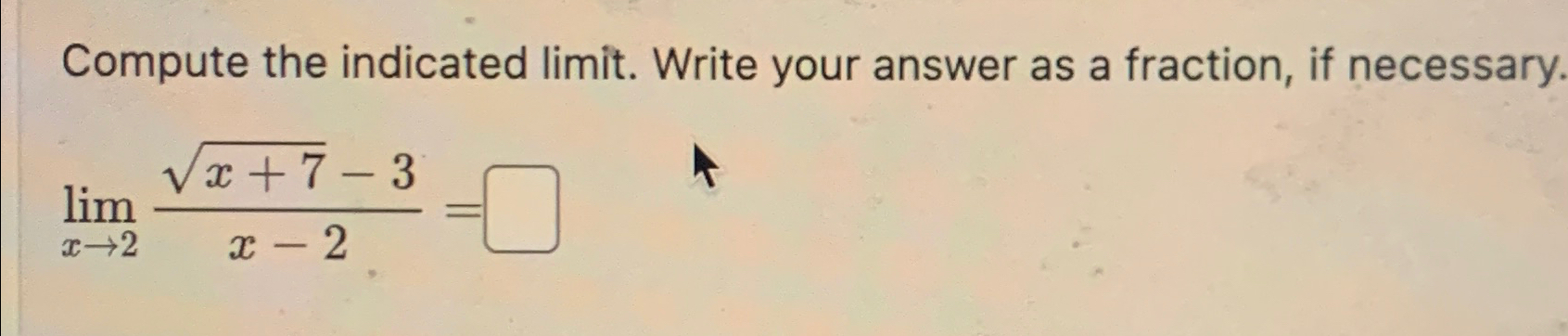 Solved Compute the indicated limit. ﻿Write your answer as a | Chegg.com