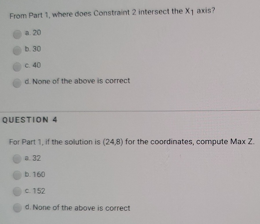 Solved Part 1: Use the Maximization problem shown below to | Chegg.com