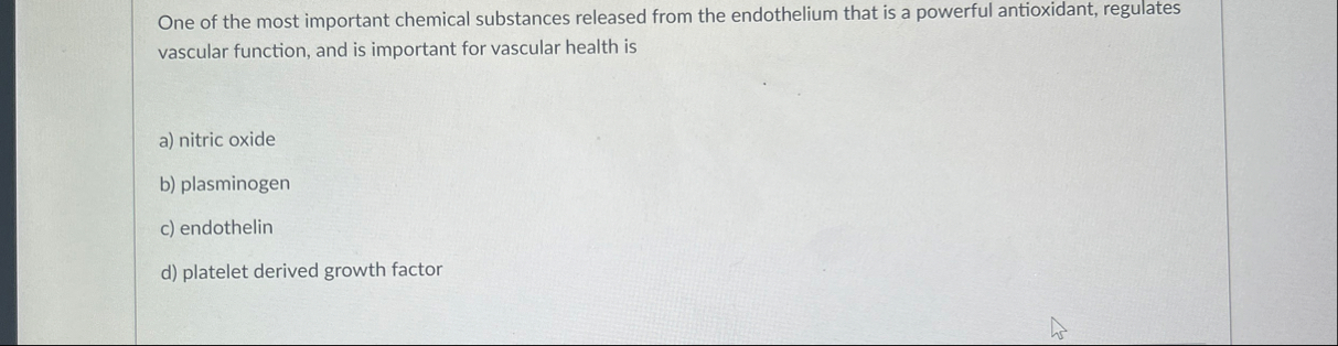 Solved One of the most important chemical substances | Chegg.com