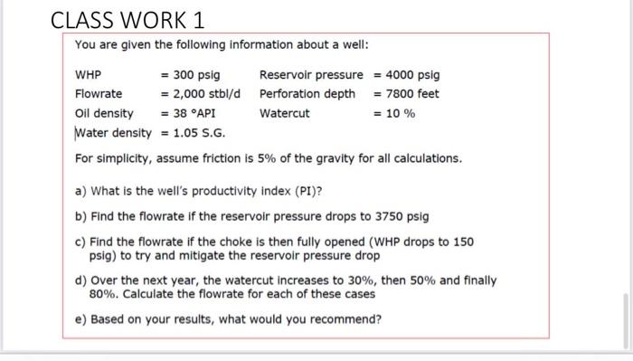 Solved You are given the following information about a well: | Chegg.com