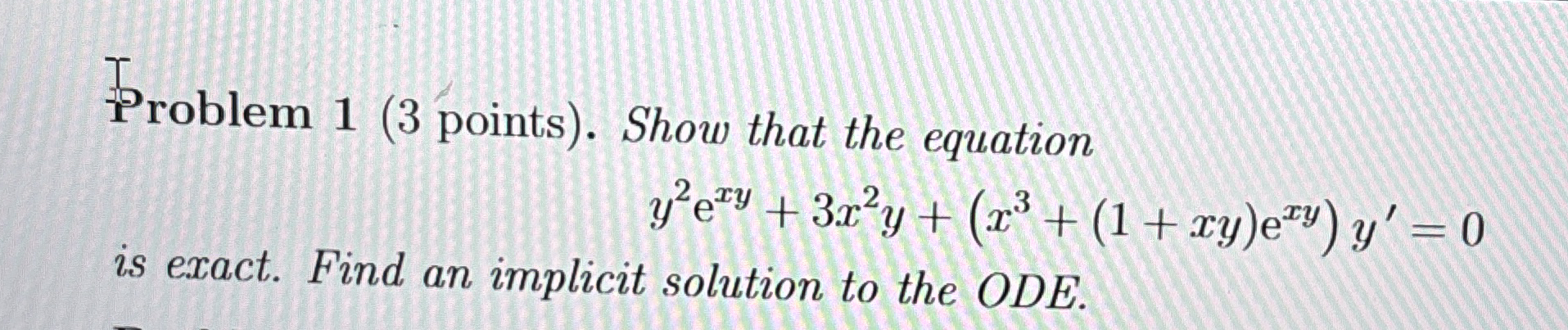 Solved Problem 1 (3 ﻿points). ﻿Show that the | Chegg.com