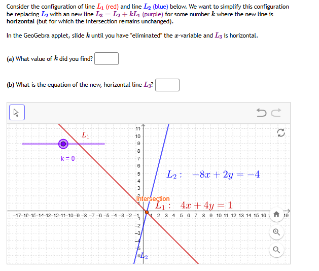 Solved Consider the configuration of line L1 (red) ﻿and line | Chegg.com