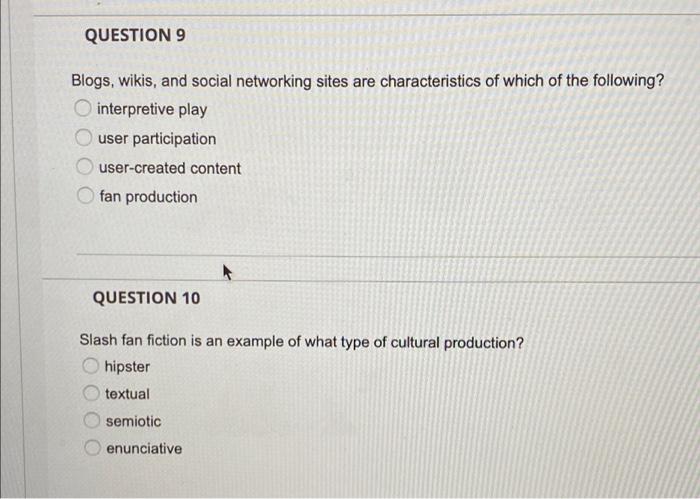 Solved QUESTION 9 Blogs, wikis, and social networking sites | Chegg.com