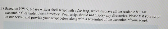 Solved Please Write A Shell Script With A For loop Which Chegg solved-please-write-a-shell-script-with-a-for-loop-which-chegg