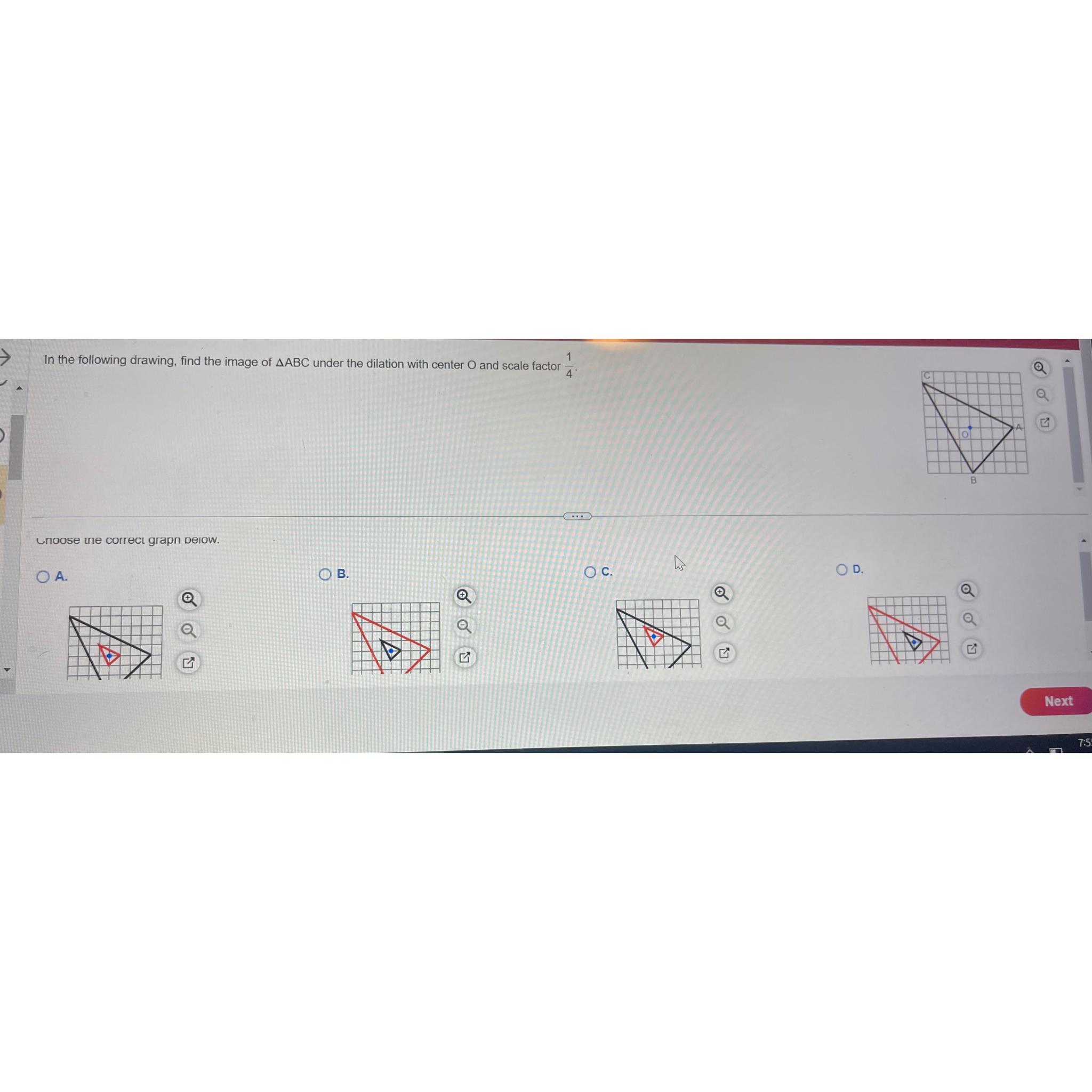 Solved In the following drawing, find the image of ????ABC | Chegg.com