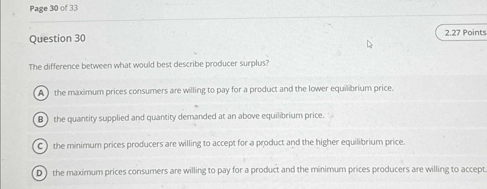 Solved Page 30 ﻿of 33Question 30The difference between what | Chegg.com