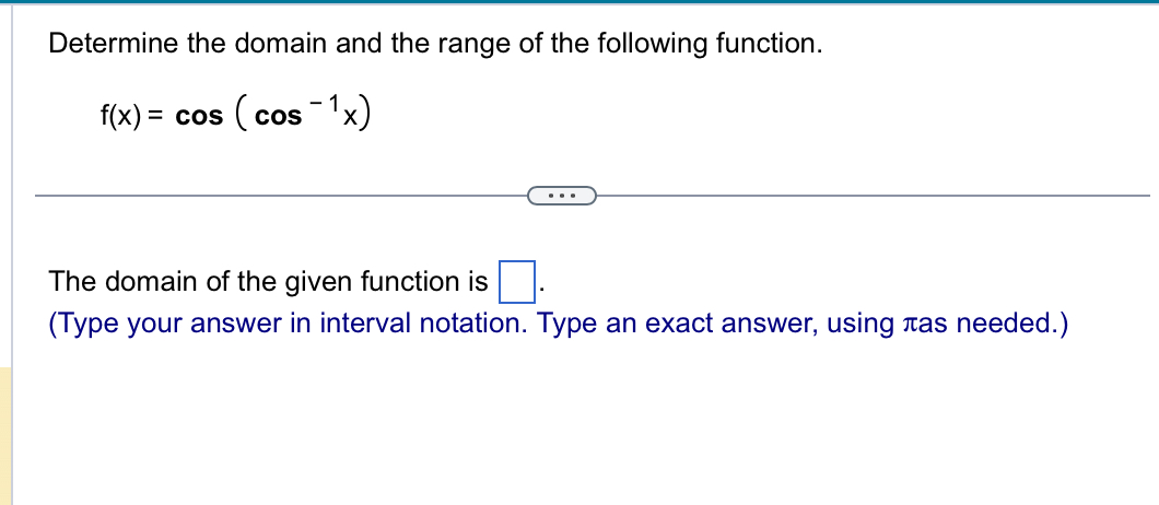 Solved Determine the domain and the range of the following | Chegg.com