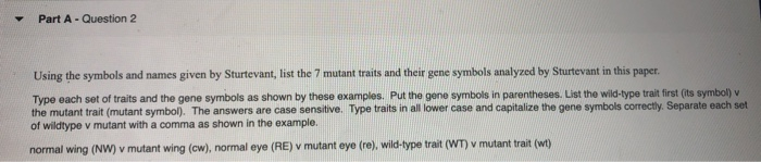Part A - Question 2 Using the symbols and names given | Chegg.com