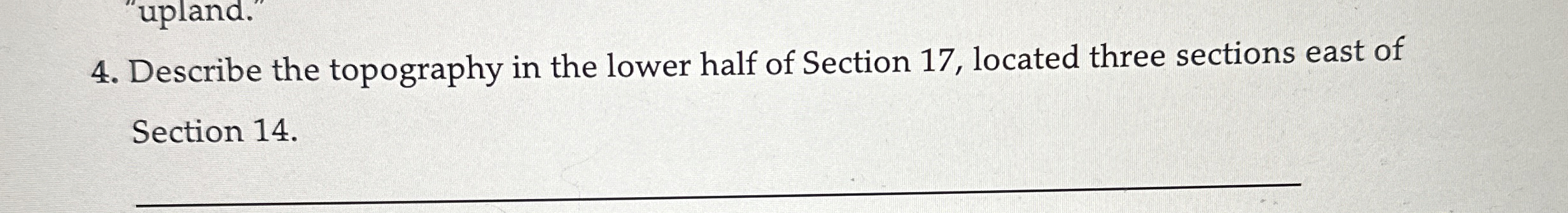 Solved Describe the topography in the lower half of Section | Chegg.com