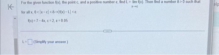 Solved For the given function f(x), the point c, and a | Chegg.com