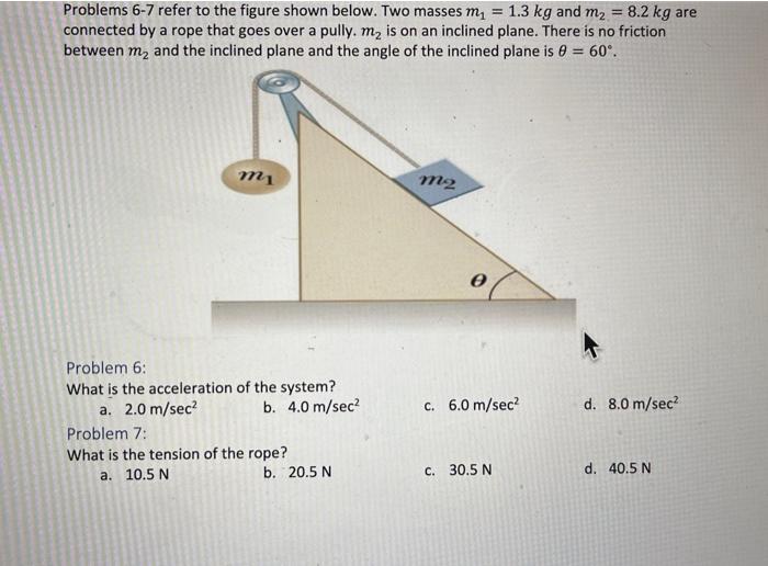 Solved Problems 6-7 refer to the figure shown below. Two | Chegg.com