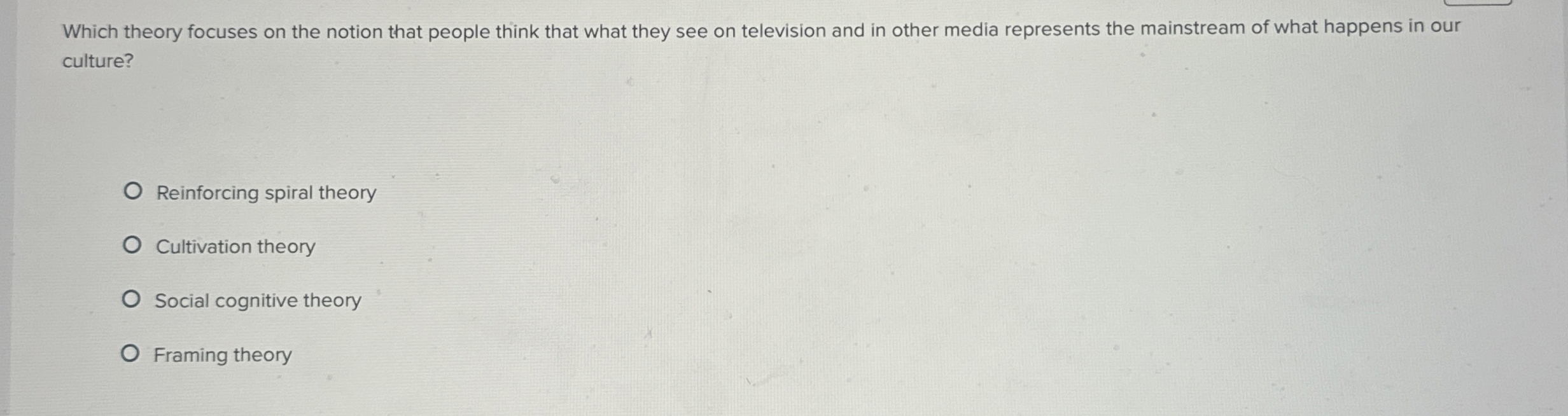 Solved Which theory focuses on the notion that people think | Chegg.com