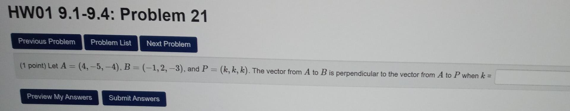 Solved HW01 9.1-9.4: Problem 21 Previous Problem Problem | Chegg.com Solved HW01 9.1-9.4: Problem 21 Previous Problem Problem | Chegg.com