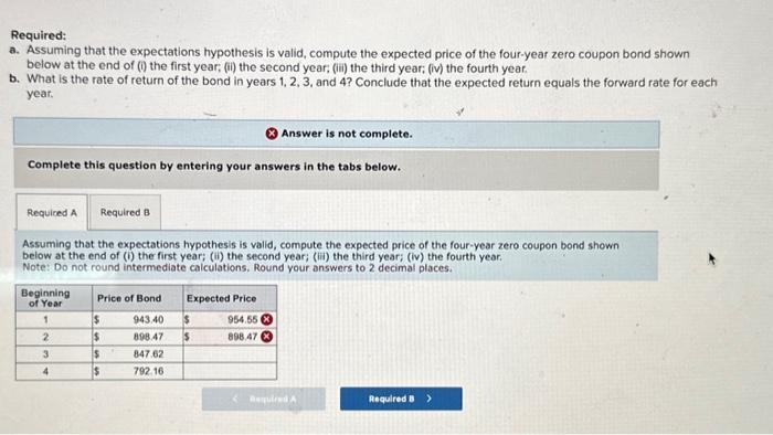 Solved Required: a. Assuming that the expectations | Chegg.com